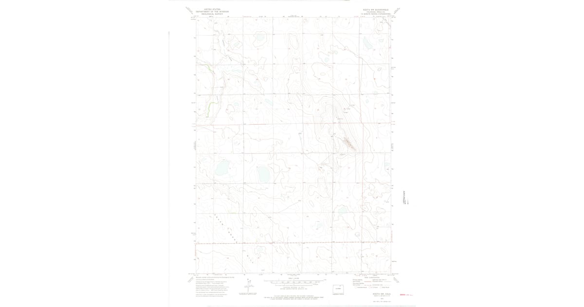 1972 Map of Keota NW, Weld County, CO — High-Res | Pastmaps