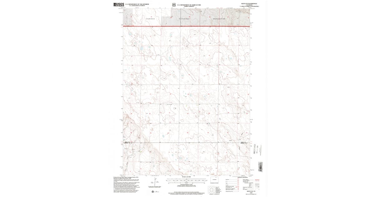 1997 Map of Keota SE, Weld County, CO — High-Res | Pastmaps