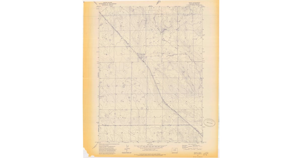 1972 Map of Keota, Weld County, CO — High-Res | Pastmaps