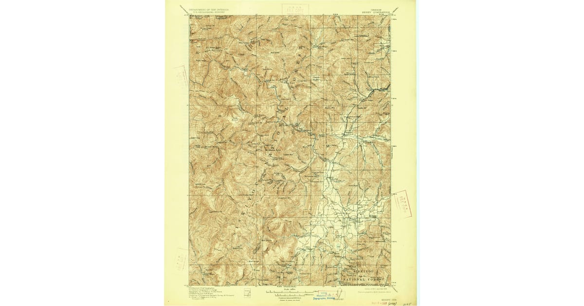 1917 Map of Kerby, OR — High-Res | Pastmaps