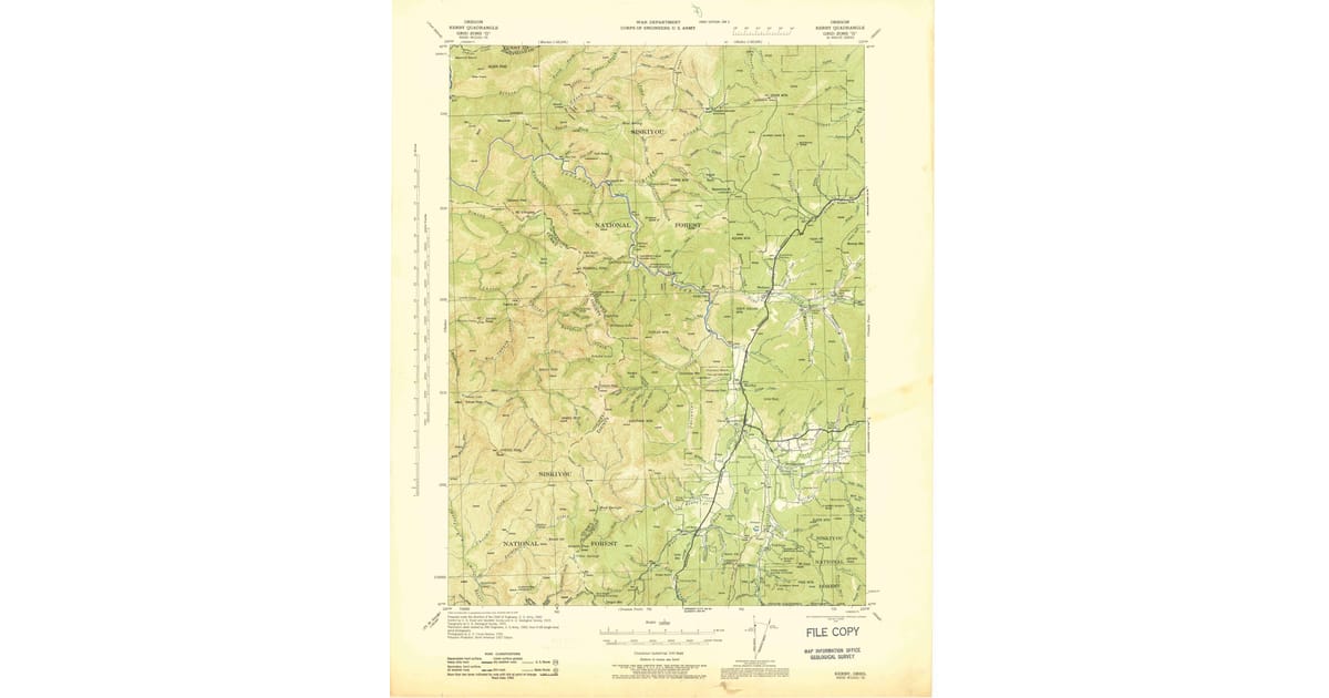 1940s Maps of Cave Junction, OR | Pastmaps