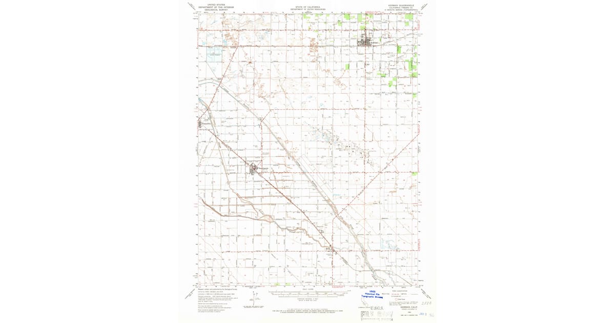 1963 Map of Kerman, CA — High-Res | Pastmaps