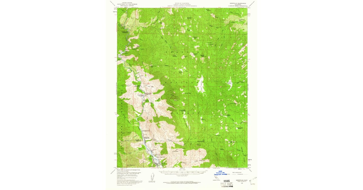 1956 Map of Kernville, CA — High-Res | Pastmaps