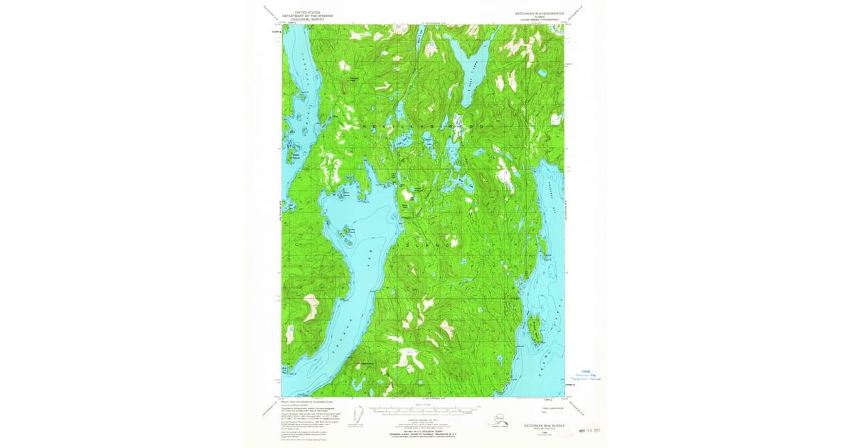 1949 Map of Ketchikan B-4, Ketchikan Gateway Borough, AK — High-Res ...