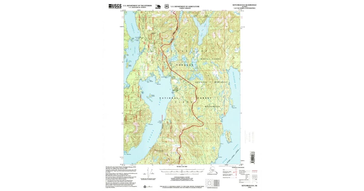 1995 Map of Ketchikan B-4, Ketchikan Gateway Borough, AK — High-Res ...