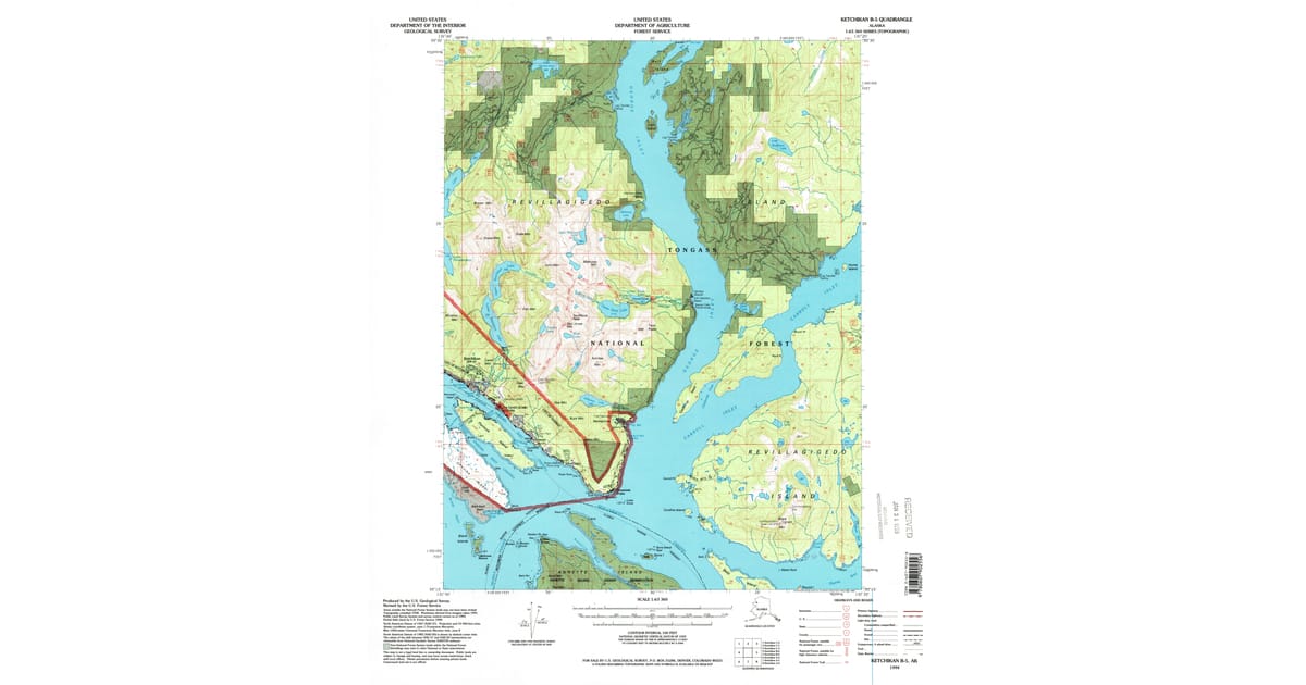 1994 Map of Ketchikan B-5, Ketchikan Gateway Borough, AK — High-Res ...