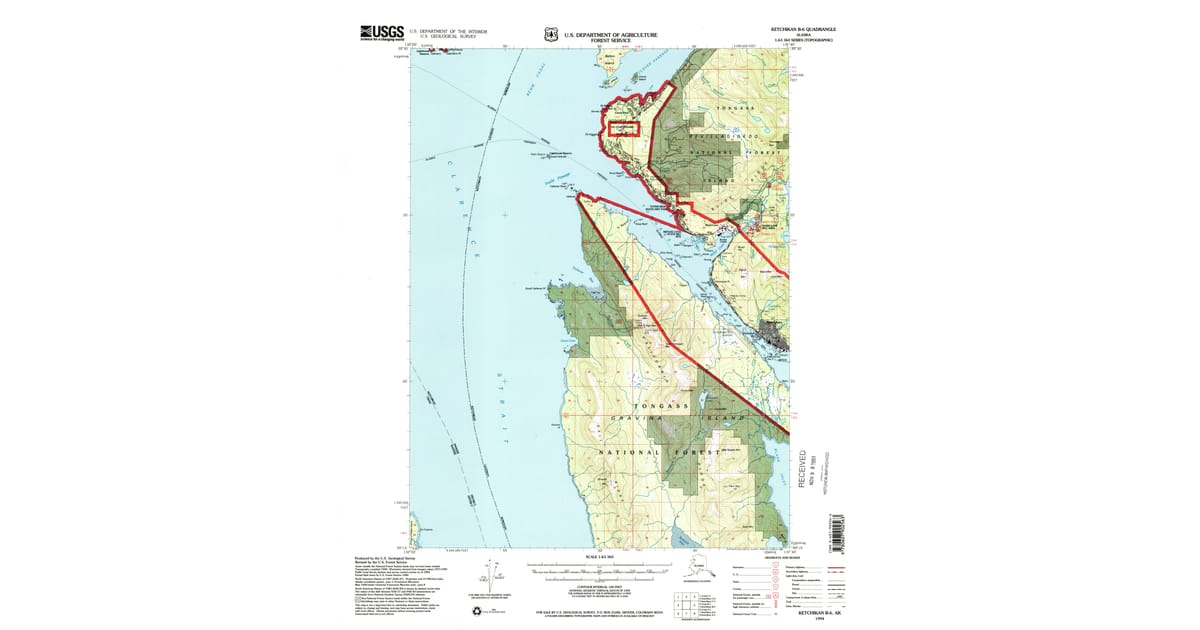 1994 Map of Ketchikan B-6, Ketchikan Gateway Borough, AK — High-Res ...