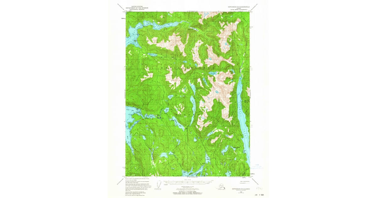 1948 Map of Ketchikan C-5, Ketchikan Gateway Borough, AK — High-Res ...
