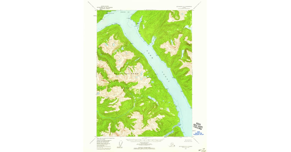 1955 Map of Ketchikan D-4, Ketchikan Gateway Borough, AK — High-Res ...