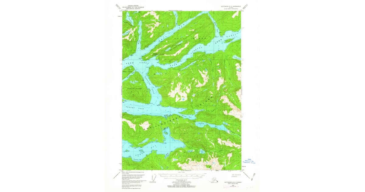 1952 Map of Ketchikan D-5, Ketchikan Gateway Borough, AK — High-Res ...