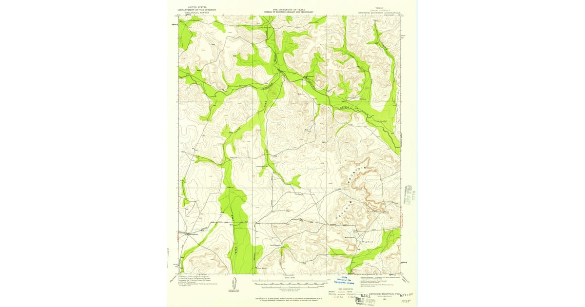 1921 Map of Ketchum Mountain, Irion County, TX — High-Res | Pastmaps