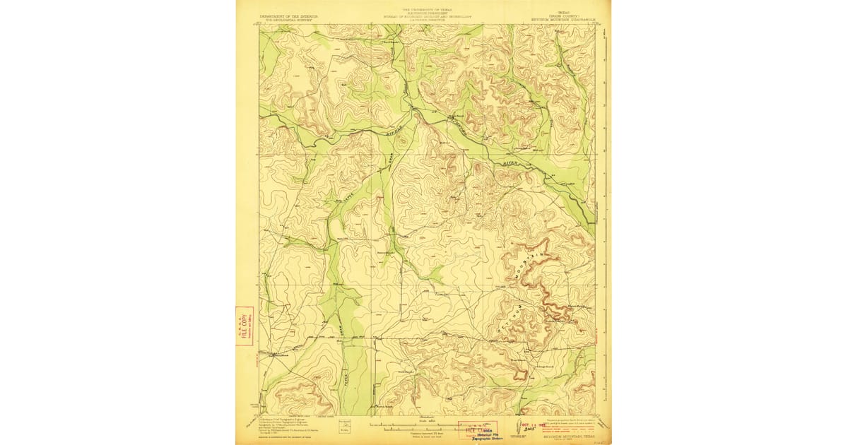 1923 Map of Ketchum Mountain, Irion County, TX — High-Res, 1923 Print ...
