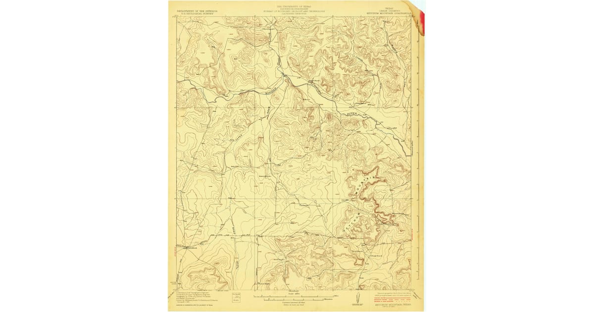 1923 Map of Ketchum Mountain, Irion County, TX — High-Res | Pastmaps