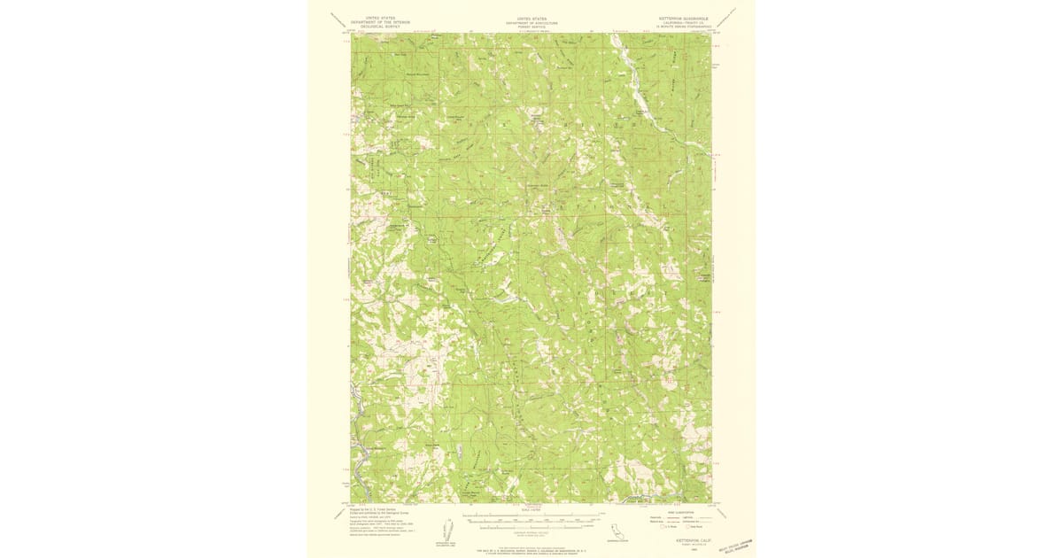 1950s Maps of Island Mountain, CA | Pastmaps