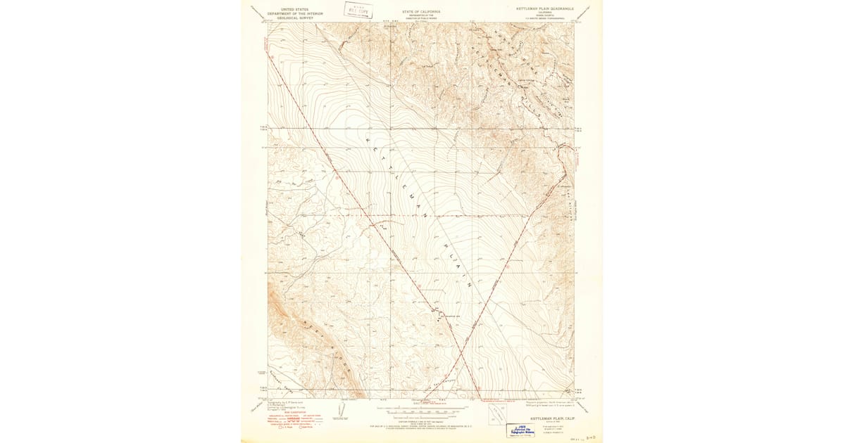 1950s Maps of California | Pastmaps