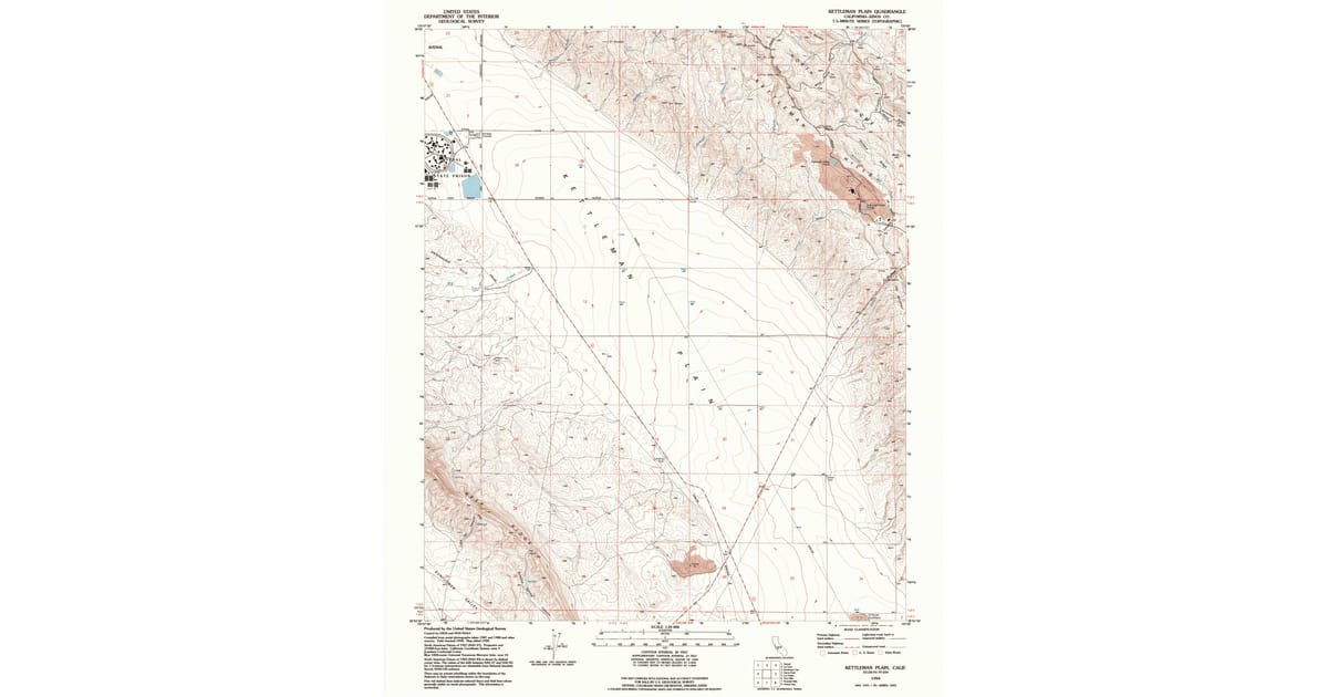 1994 Map of Kettleman Plain, Kings County, CA — High-Res | Pastmaps