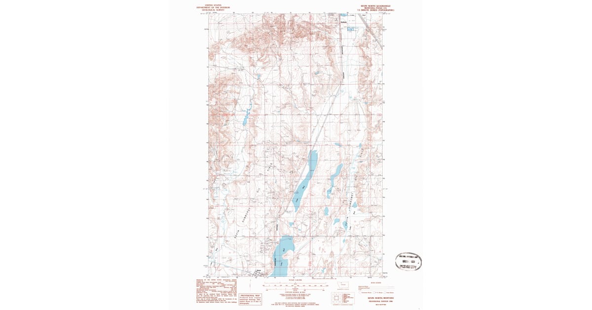 1986 Map of Kevin North, Toole County, MT — High-Res | Pastmaps