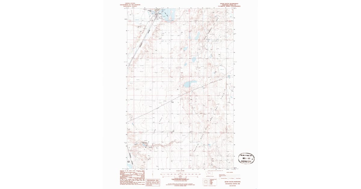 1986 Map of Kevin South, Toole County, MT — High-Res | Pastmaps