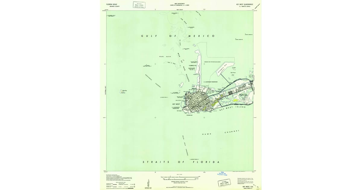 1943 Map of Key West, FL — High-Res | Pastmaps