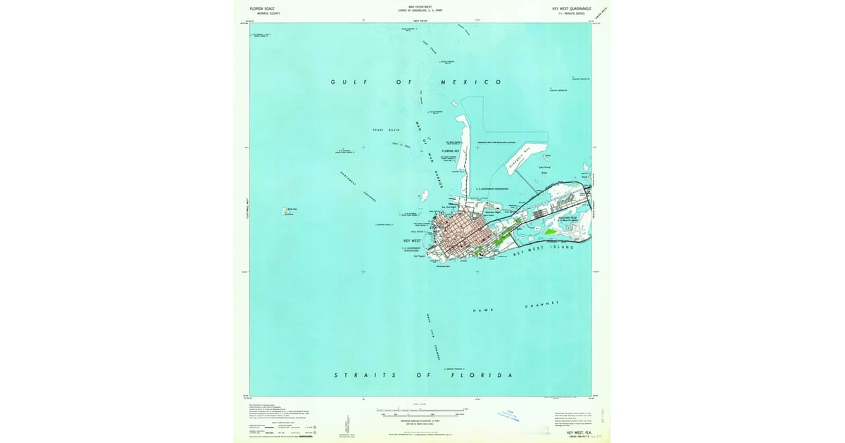 1962 Map of Key West, FL — High-Res | Pastmaps