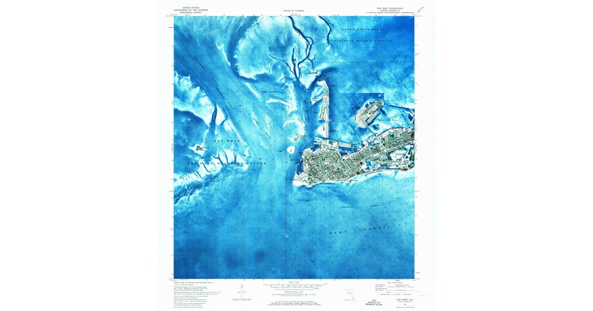 1971 Map of Key West, FL — High-Res | Pastmaps