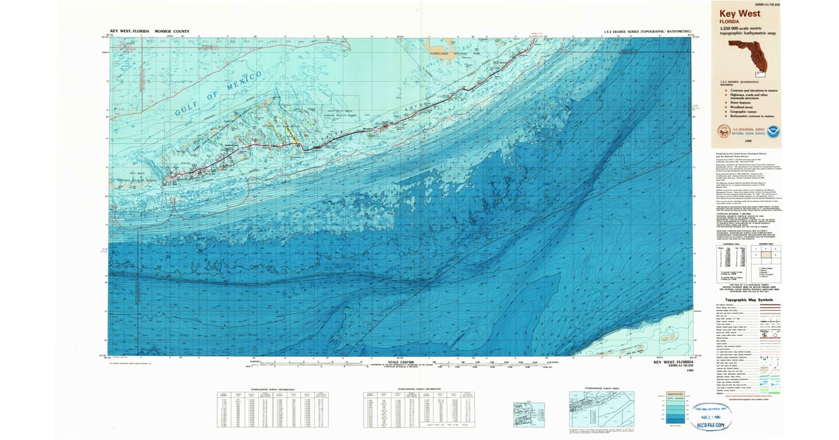 1989 Map of Key West, FL — High-Res | Pastmaps