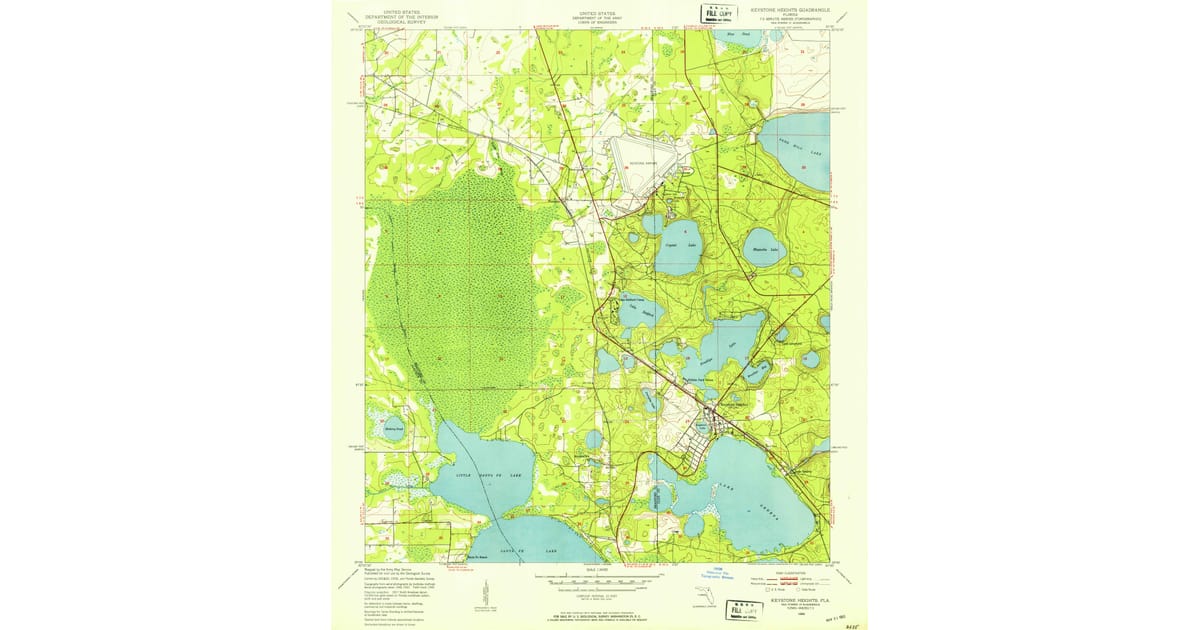 1949 Map of Keystone Heights, FL — High-Res | Pastmaps