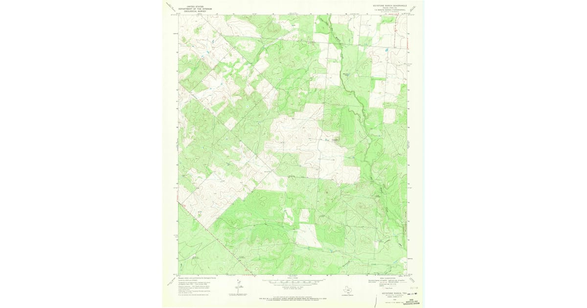 1968 Map of Keystone Ranch, Frio County, TX — High-Res | Pastmaps
