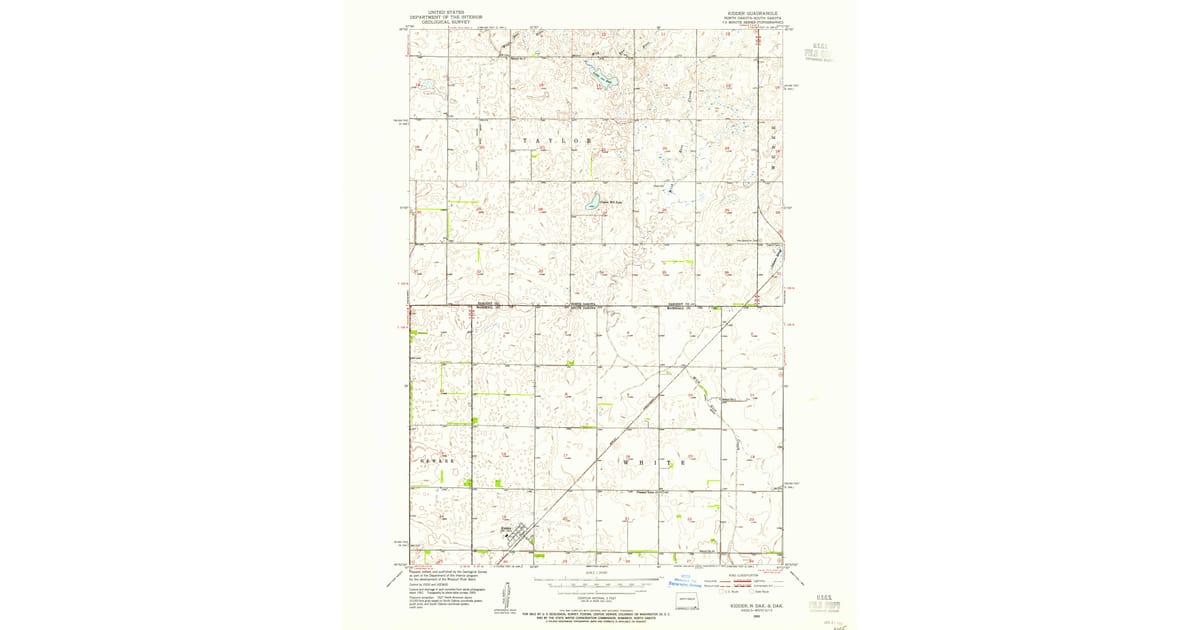 1953 Map of Kidder, SD — High-Res | Pastmaps