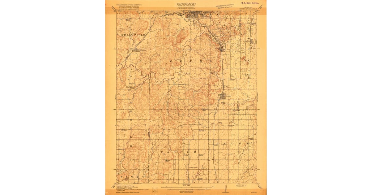 1916 Map of Kiefer, OK — High-Res | Pastmaps