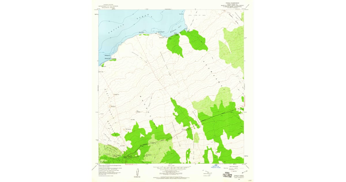 1959 Map of Kiholo, Hawaii County, HI — High-Res | Pastmaps