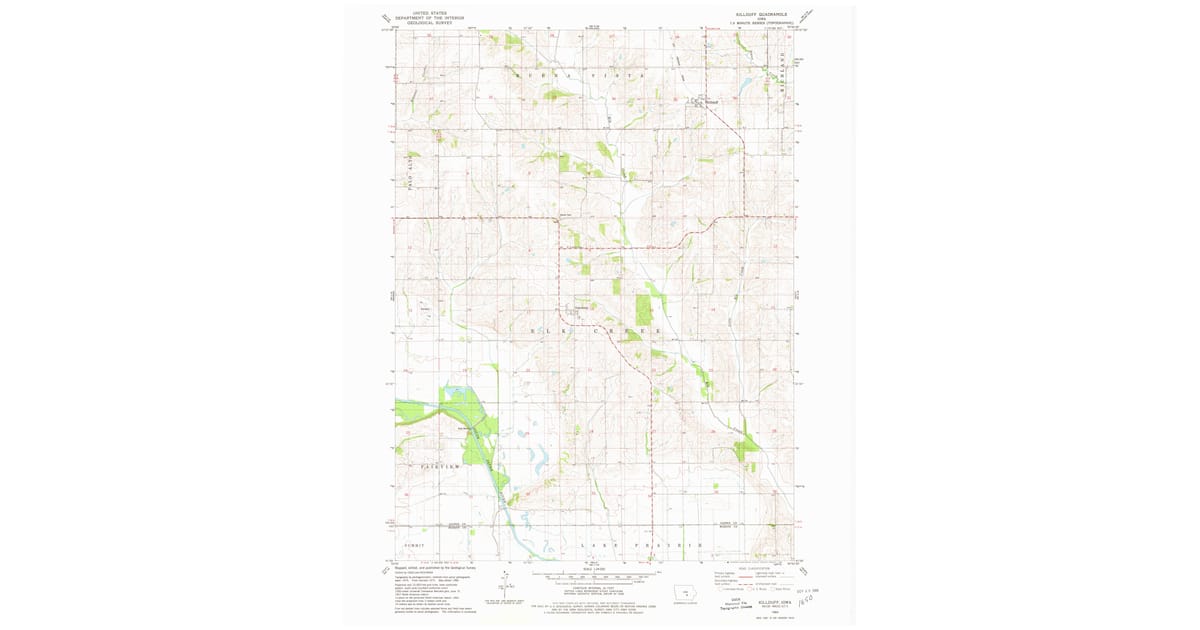 1980 Map of Killduff, Jasper County, IA — High-Res | Pastmaps