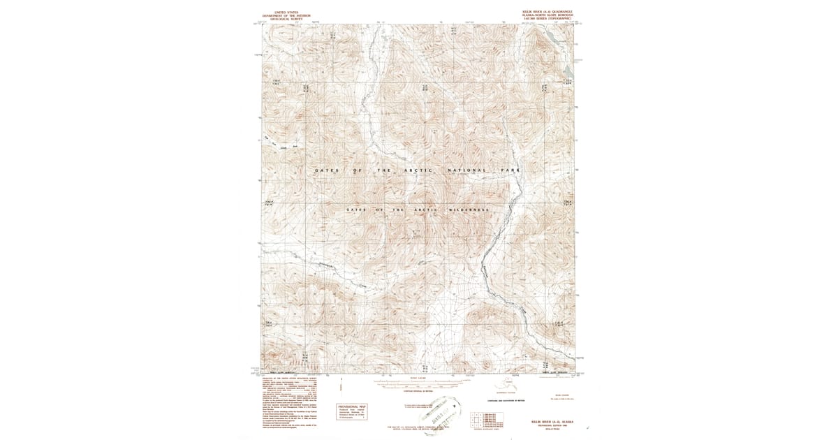 1986 Map of Killik River A-4, North Slope Borough, AK — High-Res | Pastmaps