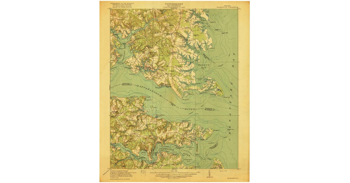 1917 Map of Kilmarnock, VA — High-Res | Pastmaps