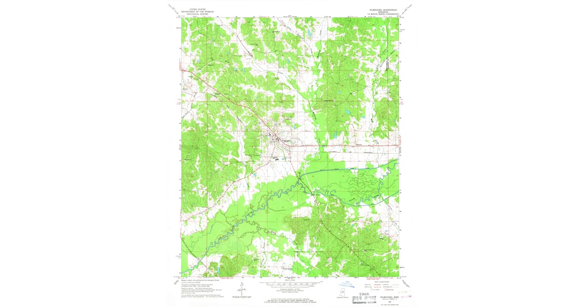 1966 Map of Kilmichael, MS — High-Res | Pastmaps