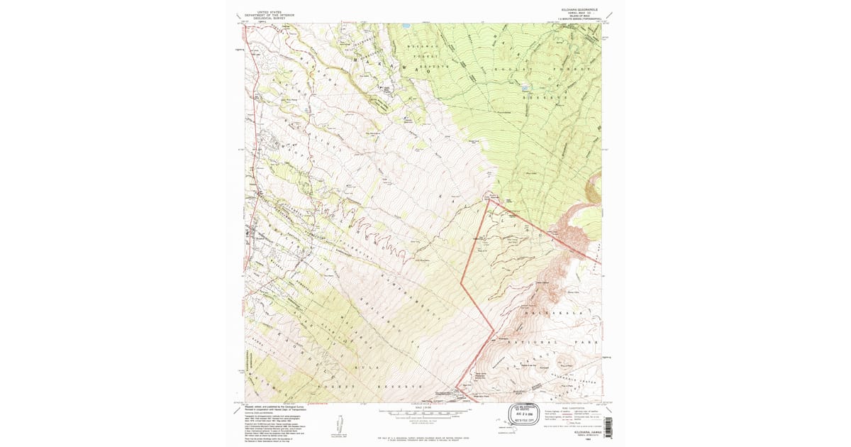 1983 Map of Kilohana, Maui County, HI — High-Res | Pastmaps
