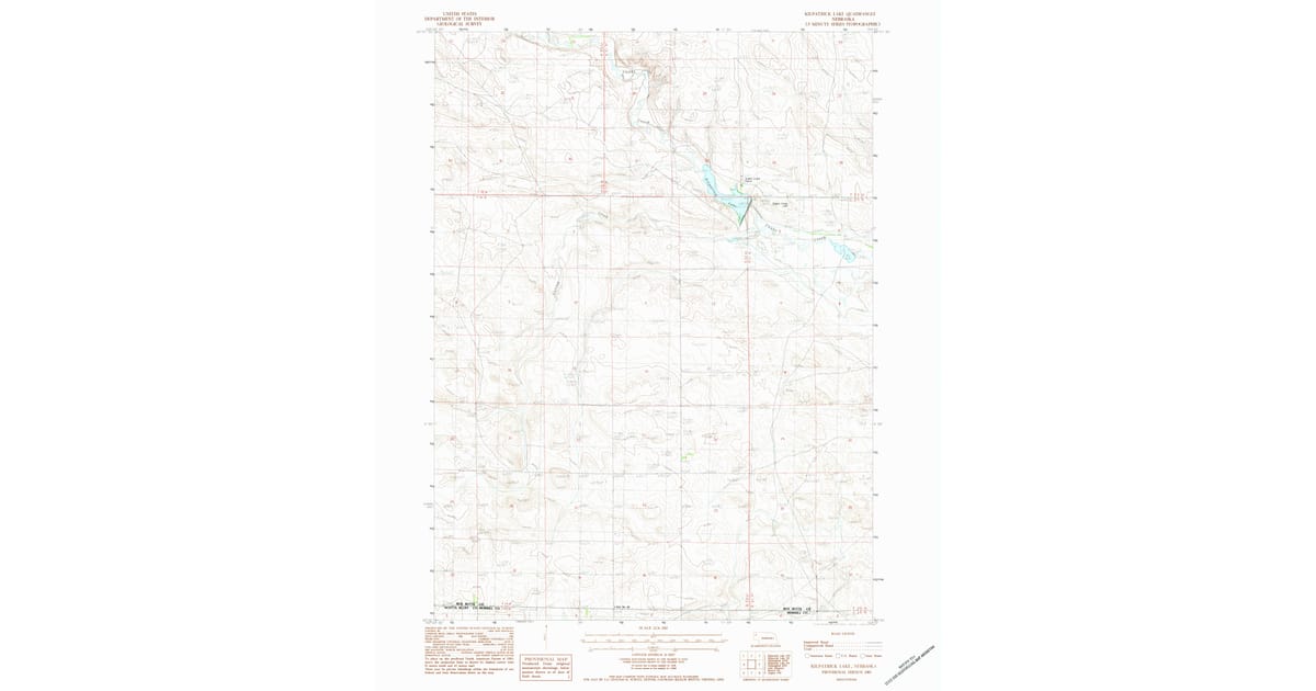 1983 Map of Kilpatrick Lake, Box Butte County, NE — High-Res | Pastmaps