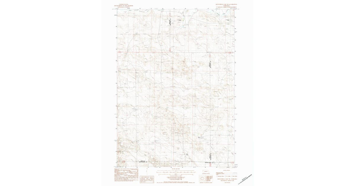 1983 Map of Kilpatrick Lake SW, Sioux County, NE — High-Res | Pastmaps