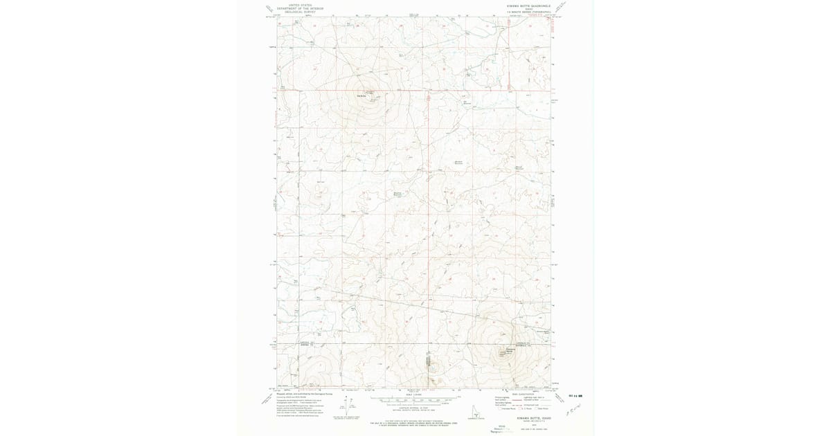 1972 Map of Kimama Butte, Lincoln County, ID — High-Res | Pastmaps