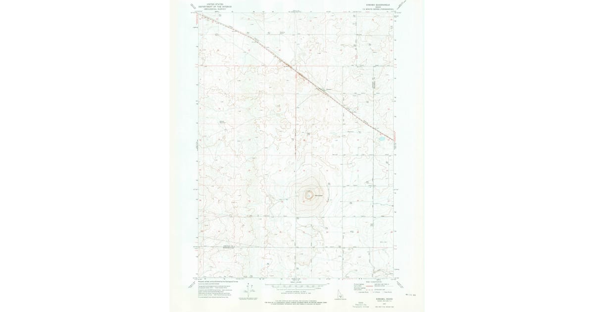 1972 Map of Kimama, Lincoln County, ID — High-Res | Pastmaps