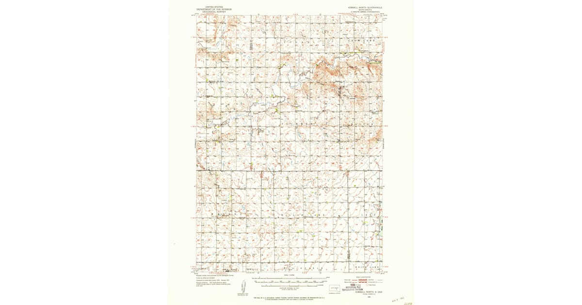 1950s Maps of Jerauld County, SD | Pastmaps