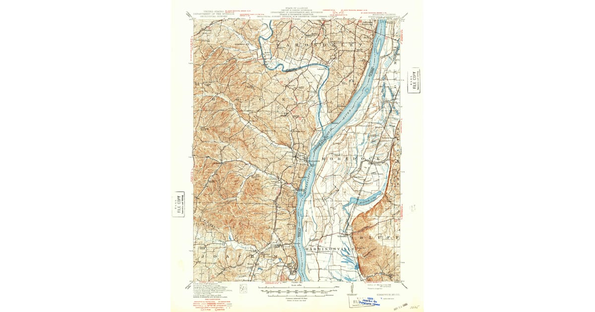 1916 Map of Kimmswick, MO — High-Res, 1948 Print | Pastmaps
