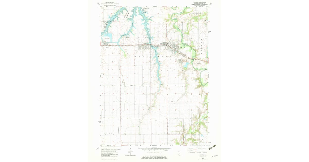 1982 Map of Kincaid, IL — High-Res | Pastmaps