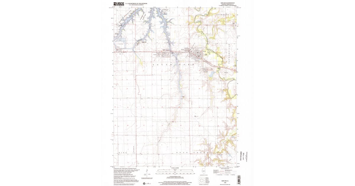 1998 Map of Kincaid, IL — High-Res | Pastmaps