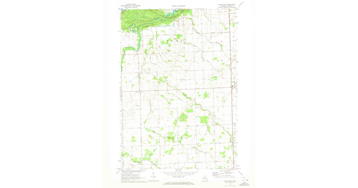 1970 Map of Kinde West, Huron County, MI — High-Res | Pastmaps