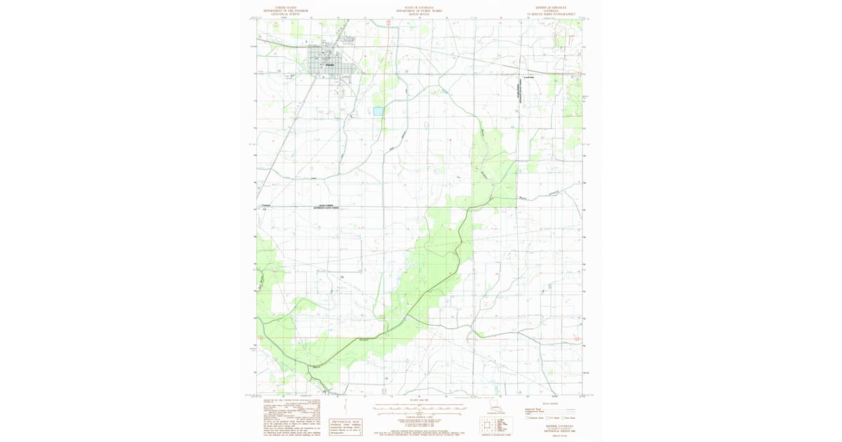 1980s Maps of Allen Parish, LA | Pastmaps