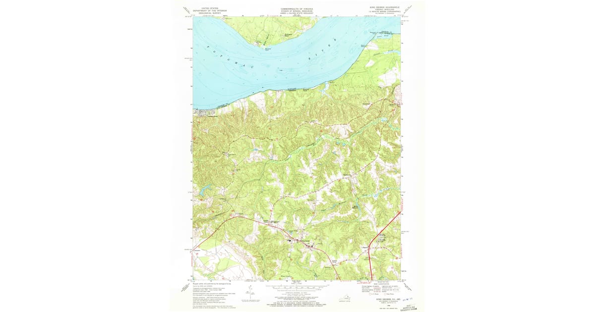 1968 Map of King George, VA — High-Res | Pastmaps