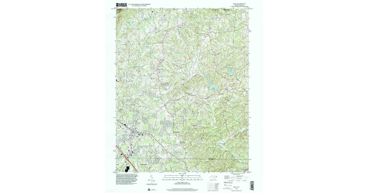 1996 Map of King, NC — High-Res | Pastmaps