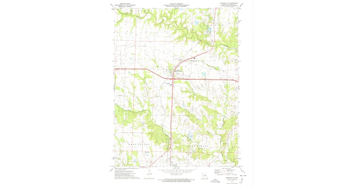 1973 Map of Kingdom City, MO — High-Res | Pastmaps