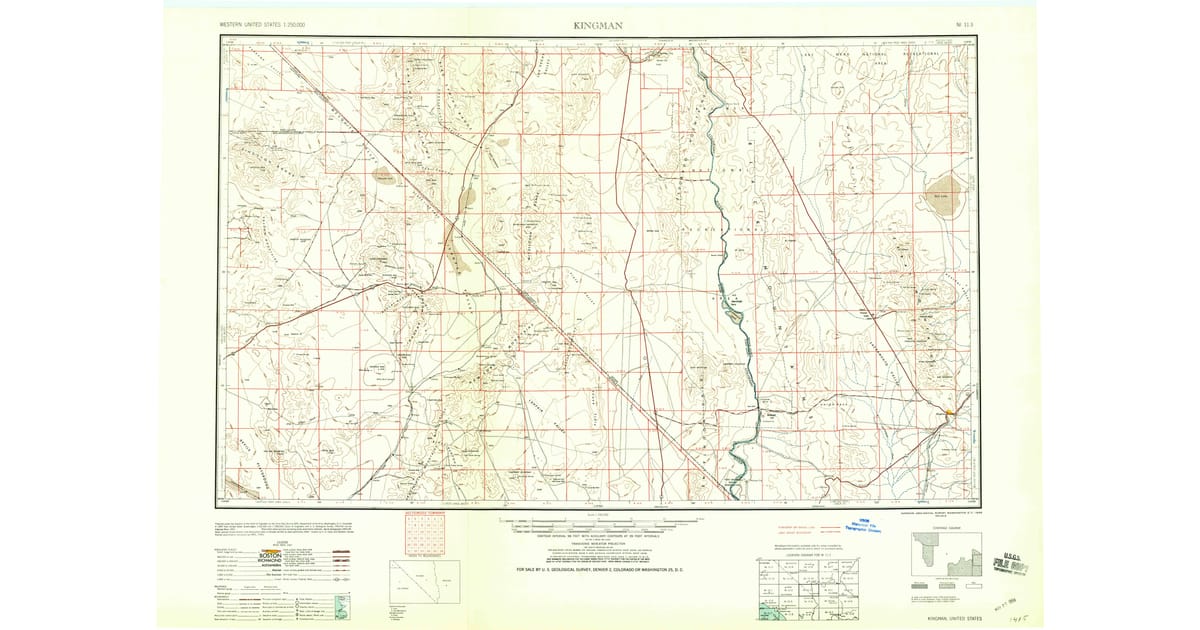1958 Map of Kingman, AZ — High-Res | Pastmaps